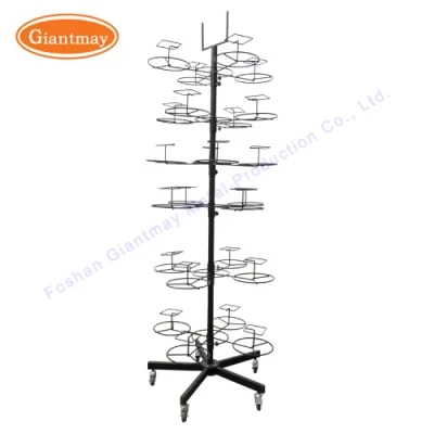 Buy Spinning Metal Cap Rack Floor Standing Wire Wrought Iron Hat ...