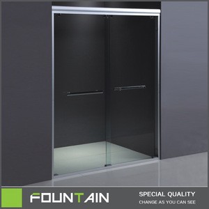 Buy Tempered Glass Panel Sliding Alu Bath Shower Screen from Hangzhou ...