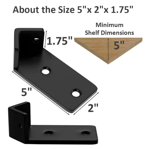 Buy Thick Heavy Duty Rustic Industrial Stealth Design Corner Bracket ...