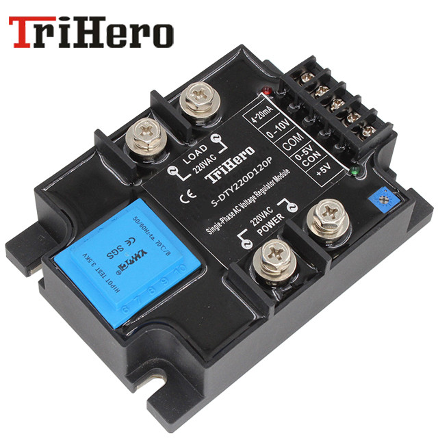 Buy Trihero 120a Single Phase Scr Power Controller,ssr 4-20ma,0-10v,s ...