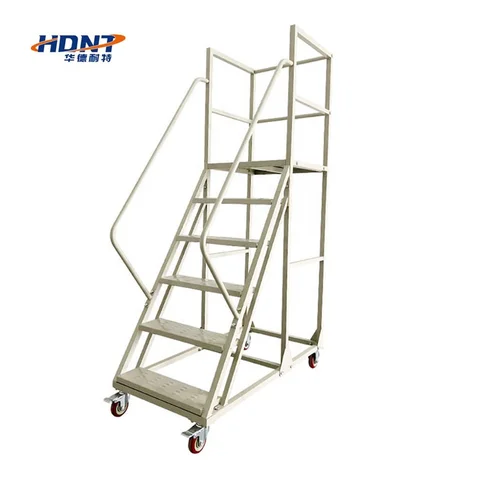 Buy Warehouse Movable Ladder Cart With Wheels Stair Climbing Step ...