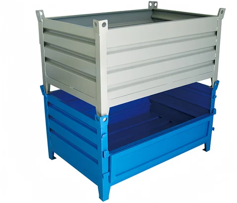 Buy Warehouse Stackable Steel Pallet Box Metal Storage Container Boxes ...