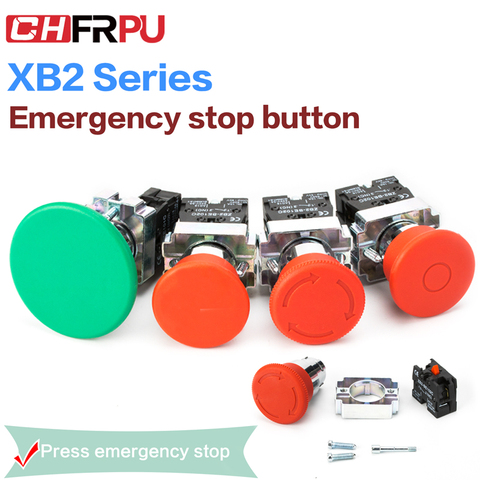 Buy Xb2 Series 22mm Emergency Stop Self-locking Red Mushroom Switch ...