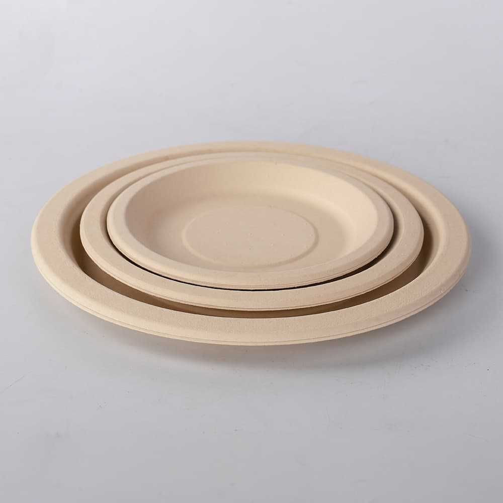 Buy Disposable 10 Inch 3-compartment Round Plates from Panabam Green ...