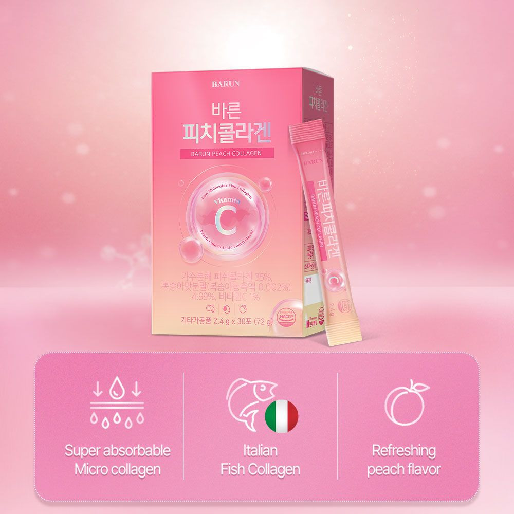 Buy Barun Peach Collagen 2.4g X 30sticks (72g) from TOPIC CO., LTD ...