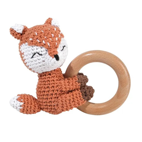 Buy 2024crochet Rattle With Bunny Rabbit Bear Lion Fruit Giraffe Owl ...