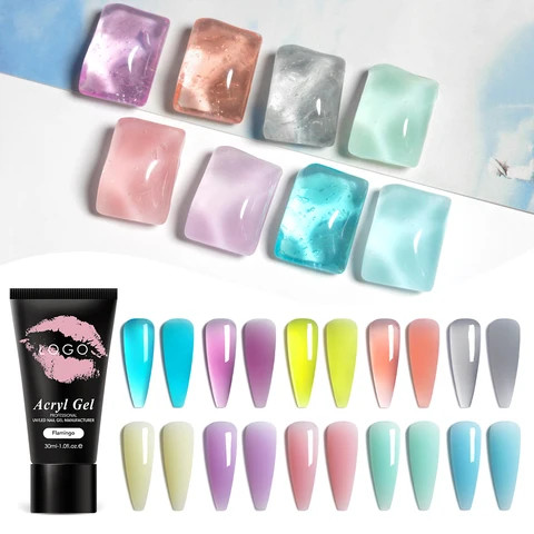 Buy 30g Translucent Colors Poligel Acrygel Wholesale Polli Uv Nail ...