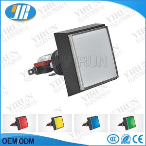Buy 44mm Square Led Push Button Switch Arcade Game Machine Push Button Illuminated Switches ...