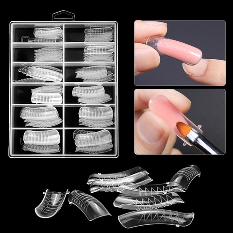 Buy 7 Styles Designs Nail Poly Gel Builder Mold Quick Building Form ...