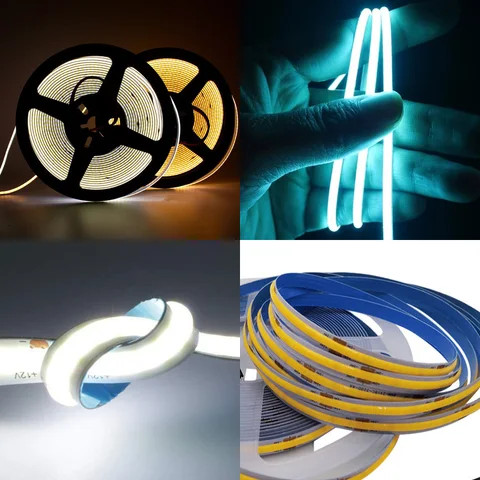 Buy Aikeou 384 Fcob Cob Flexible High Density Uniform Light Cob Strip ...
