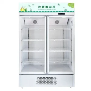 Buy Aluminum Alloy Door Frame Dual Layer Glass Door Direct Cooling ...