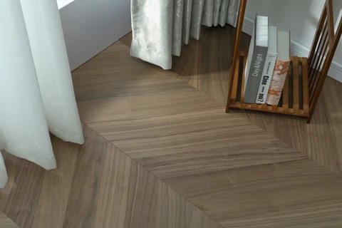 Buy Black Walnut Parquet Chevron Fish Bone Hardwood Engineered Wooden ...