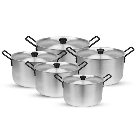 Buy Chef Cookware Stock Pots 7 Pcs Set Large Aluminum Cooking Pot ...