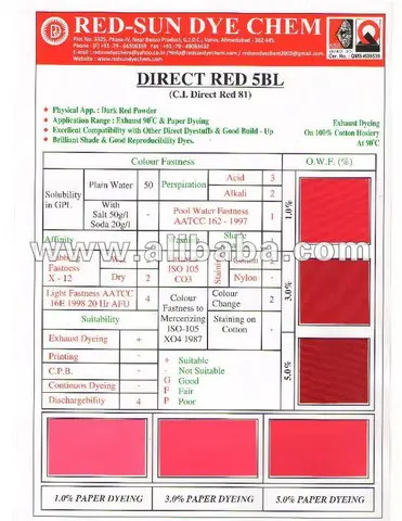 Buy Direct Red 81 from Red Sun Group, China | Tradewheel.com