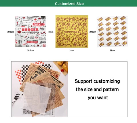 Buy Food Grade Waxed Paper Customize Logo Striped Waterproof Wax Paper ...