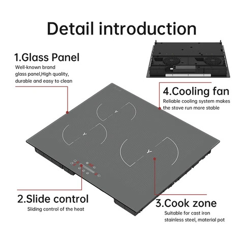 Buy Grey Color 3 Burner Cooker Stove Electric Stove Induction Hob With ...