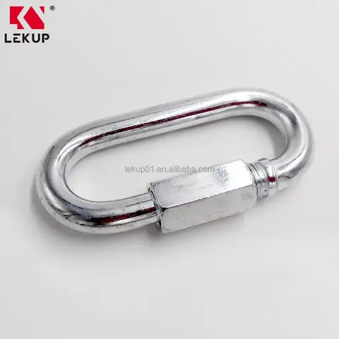 Buy Heavy Duty Carabiner Clips Galvanized Thread Quick Link D Shape ...