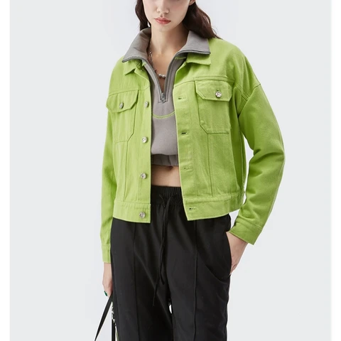 Buy High Quality Autumn Vintage Cotton Streetwear Girls Jean Jacket ...