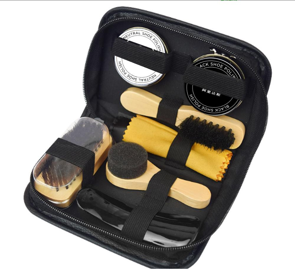 Buy Hot Pu Shoe Shine Set For Traveling Travel Bag Set Shoe Cleaning ...