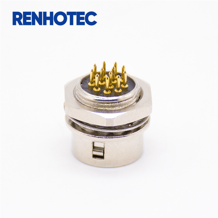 Buy Hr10-10r-12pa 12 Pin Pcb Push And Pull Connector Pneumatic Heavy Duty from Shenzhen Renhotec ...