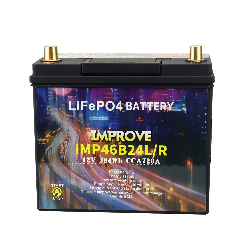 Buy Improve 12v 46b24l 46b24r 720cca Lithium Ion Auto Starter Battery ...