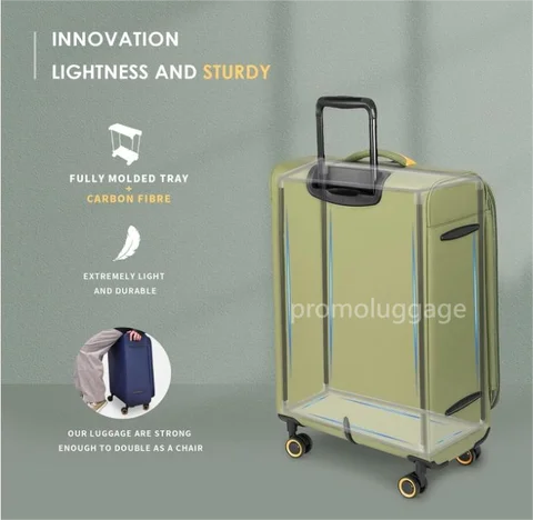 Buy Lightweight 3 Piece Nylon Luggage Sets Softside Luggage Spinner ...