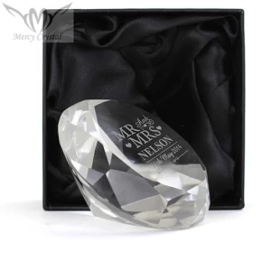 Buy Personalized Engraved Crystal Anniversary Diamond Paperweight For ...