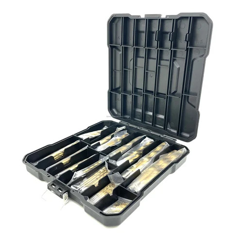 Buy Plastic Box Coating Twist Large Drill Bits Set Hss Titanium For ...