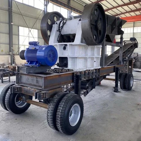 Buy Portable Pe400x600 Mobile Diesel Engine Stone Jaw Crusher Machine ...