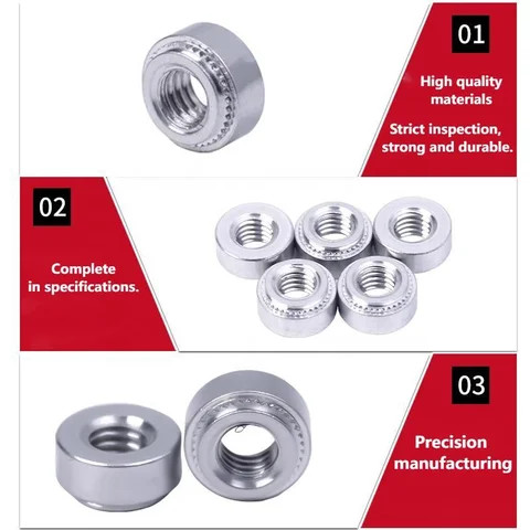 Buy Pressure Rivet Fasteners And Nuts Aluminum Alloy Clinch Nuts Round ...