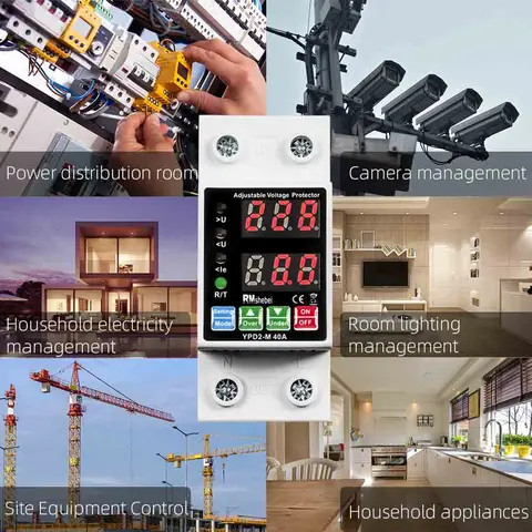 Buy Rmshebei 63a Dual Digital Display Circuit Breaker 220v Over Under ...