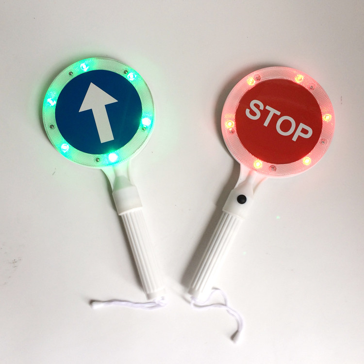 Buy Road Traffic Warning Sign Battery Powered Led Hand Held Flashing ...