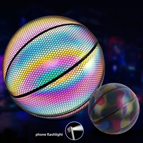 Buy Size 7 Shiny Basketball Glow In The Dark Custom Luminous Reflective ...