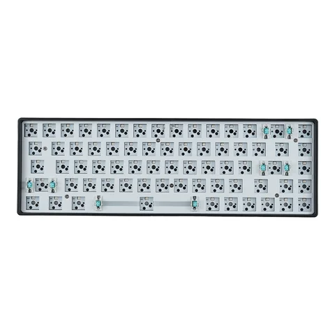 Buy Steel Mechanical Keyboard Kit Mk68 White/black Rgb Diy Gaming ...