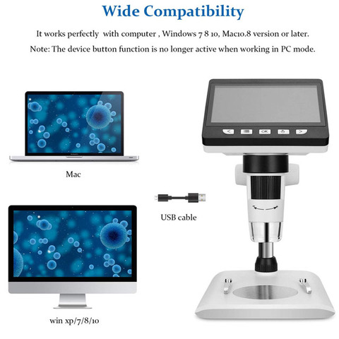 Buy 50x-1000x 1080p Portable Electronic Digital Desktop Microscope With ...