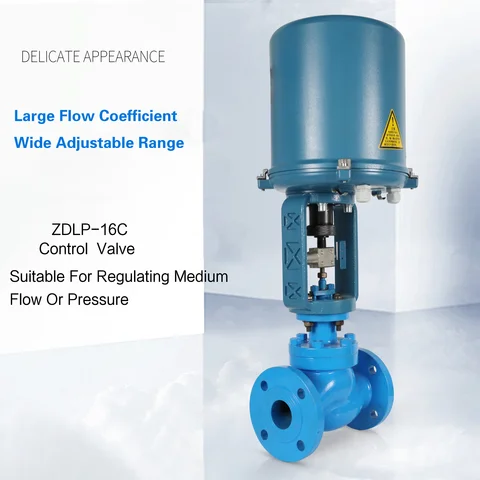 Buy Zdlp-16c Cast Steel Electric Single Seat Control Valve Electric ...