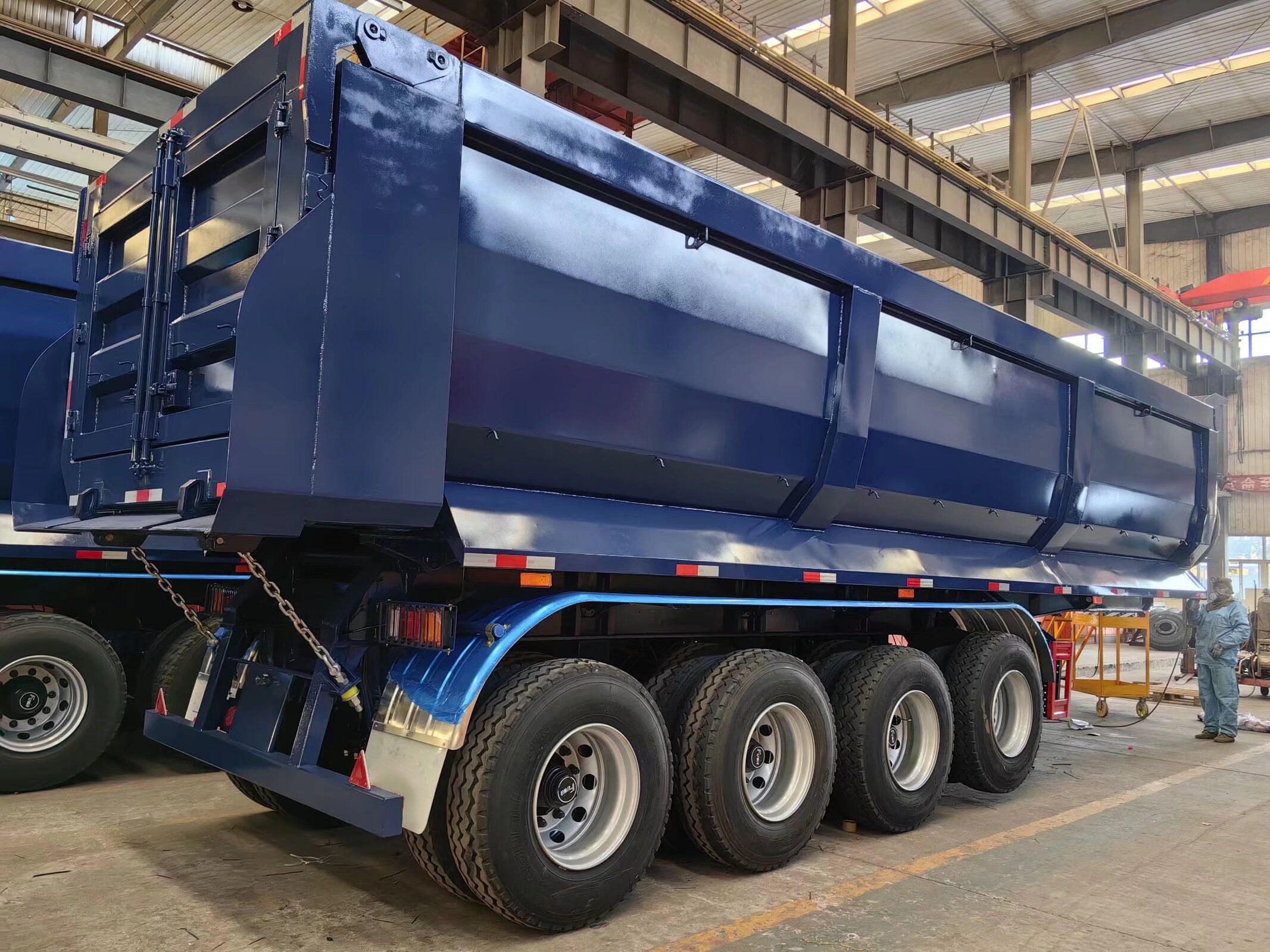 Buy 3 Axle U Shape Tipper Semi Trailer For Construction Waste/sand ...