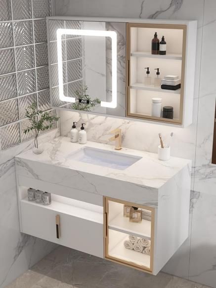 Buy New Design Bathroom Vanity Plywood Material With Marble Countertop ...