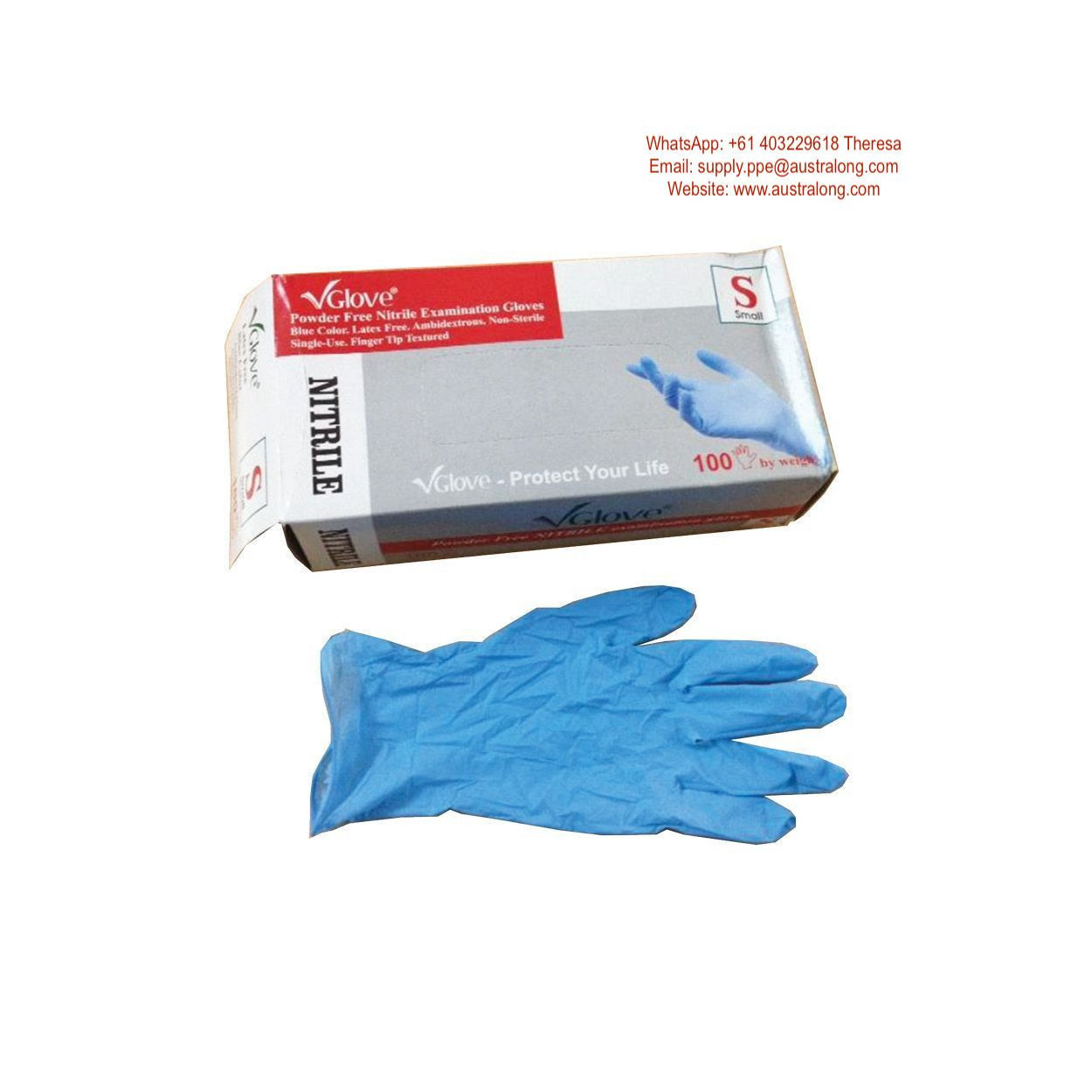 Buy Vgloves Powder Free Nitrile Examination Gloves from Austral-Long ...