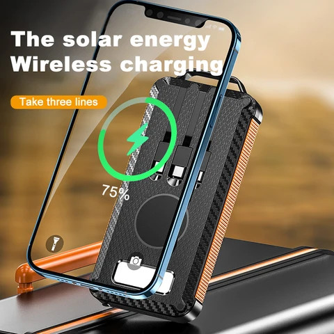 Buy 10w Solar Wireless Charging Waterproof Outdoor Power Banks Portable ...