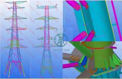 Buy 132kv 230kv Lattice Steel Tower For Transmission Lines Hot Dipping ...
