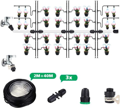 Buy 40m Diy Automatic Drip Irrigation System Garden Set Balcony Water ...