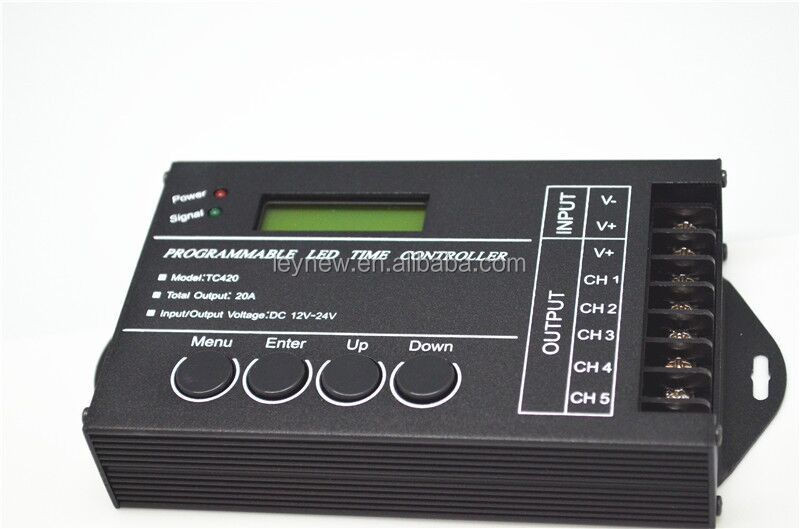 Buy 5 Channels Dc12/24v Programmable Led Time Controller Tc420 ...