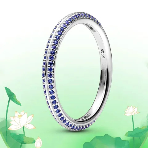 Buy 925 Silver Simple Strip Ring Enamel Process Simple Twist Bead Rings ...