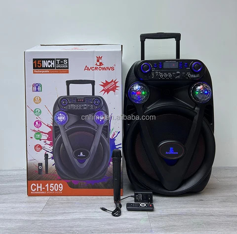Buy Ch-1509 15 Inches Trolly Speakers Portable Pa Sound Systems Outdoor ...