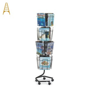 Buy Custom Floor Metal Wire Spinning Greeting Card Display Stand Rack ...