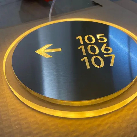 Buy Custom Hanging Stainless Steel Toilet Sign Led Backlit Letter Led ...
