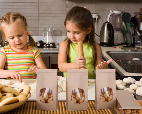 Buy Custom Print Craft Paper Bag Takeaway Paper Bag Brown Kraft Paper ...