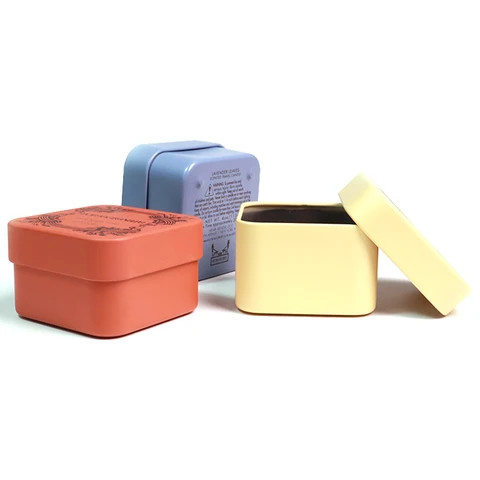 Buy Customized Empty Square Metal Box 4oz Candle Tins Luxury Free ...