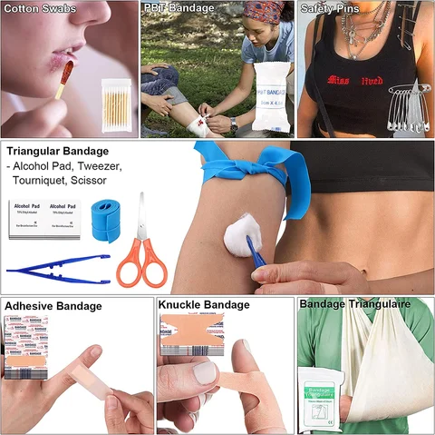 Buy Emergency Survival Kit First Aid Kit, 121pcs Tactic Camping Hiking Hunting Outdoor Adventure ...